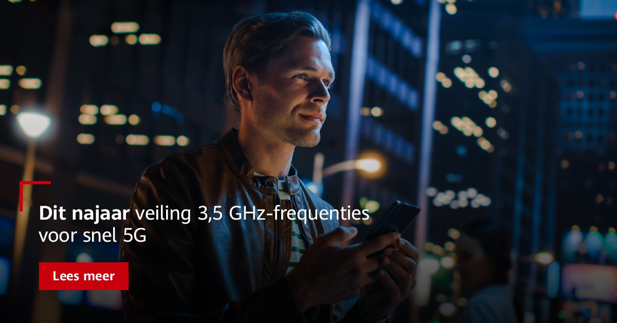 Dit najaar veiling 3,5 GHz-frequenties voor snel 5G Dit najaar veiling 3,5 GHz-frequenties voor snel 5G